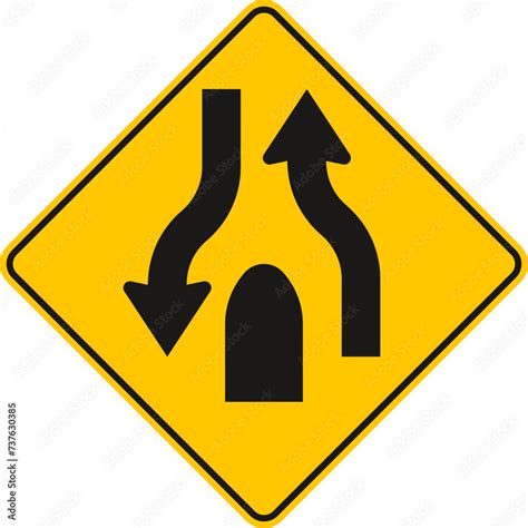 Image result for Divided Highway Sign