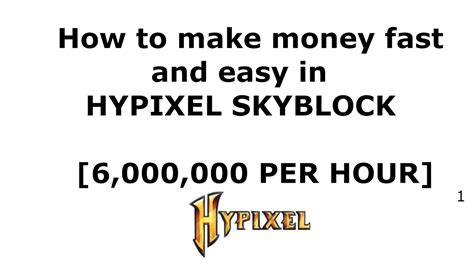 Image result for Fastest Money Making Method Hypixel Skyblock