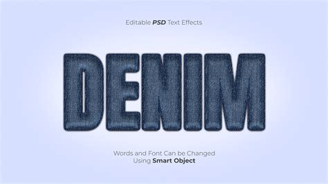 Editable Denim Photoshop Text Effect 47596989 PSD