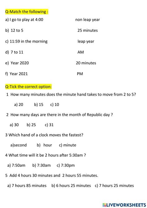 Image result for Using Time for Grade 4 Worksheets