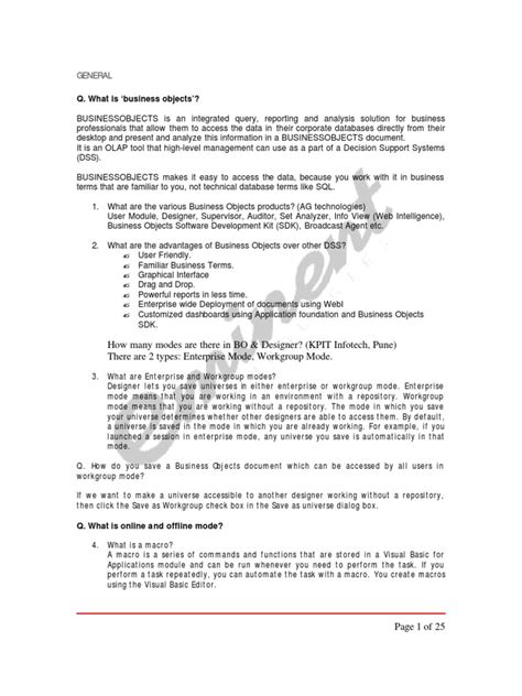 Image result for Business Objects Tutorials PDF