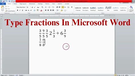 Image result for How to Write a Fraction On a Computer