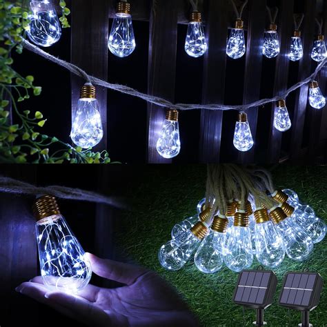Image result for Outdoor Solar String Lights Amazon