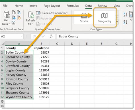 Image result for Create a Map Chart in Excel for Counties