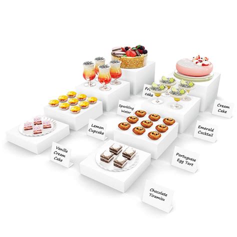 ToBeAce 8 Pcs Buffet Risers, Food Risers for Buffet Table, Food Display ...