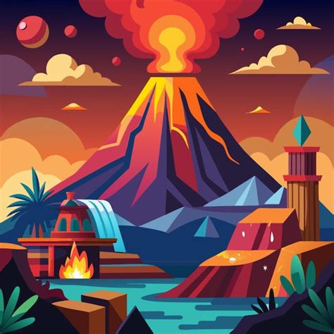 Image result for Colorful Volcano