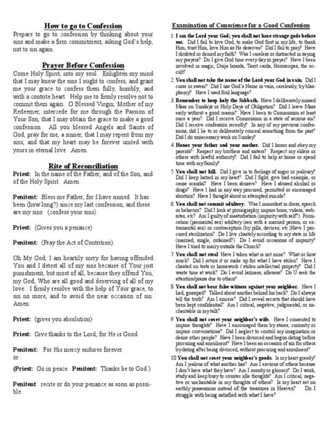 Image result for Step by Step Confession Guide