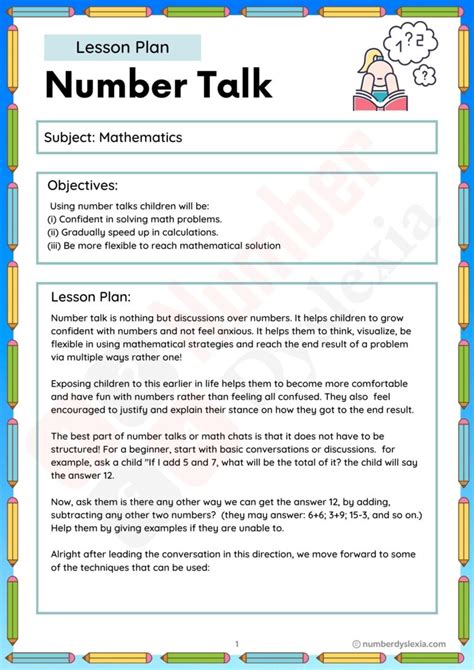 Image result for Number Talk Planner Examples