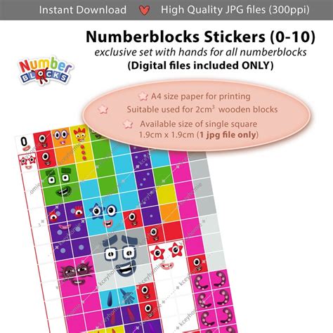 Image result for NumberBlocks Face Stickers