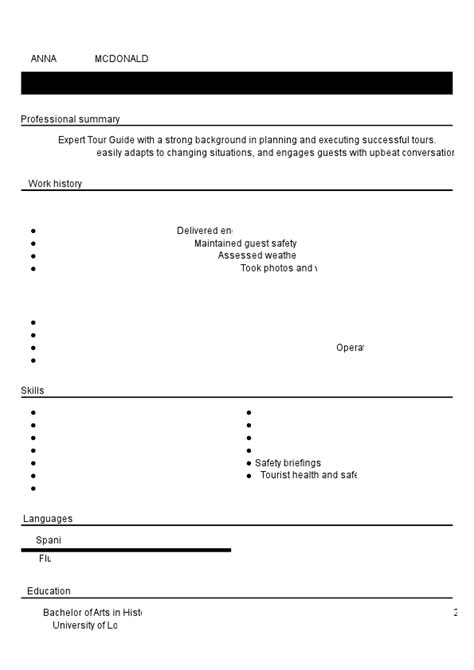 Image result for Example of Tour Guide Profile