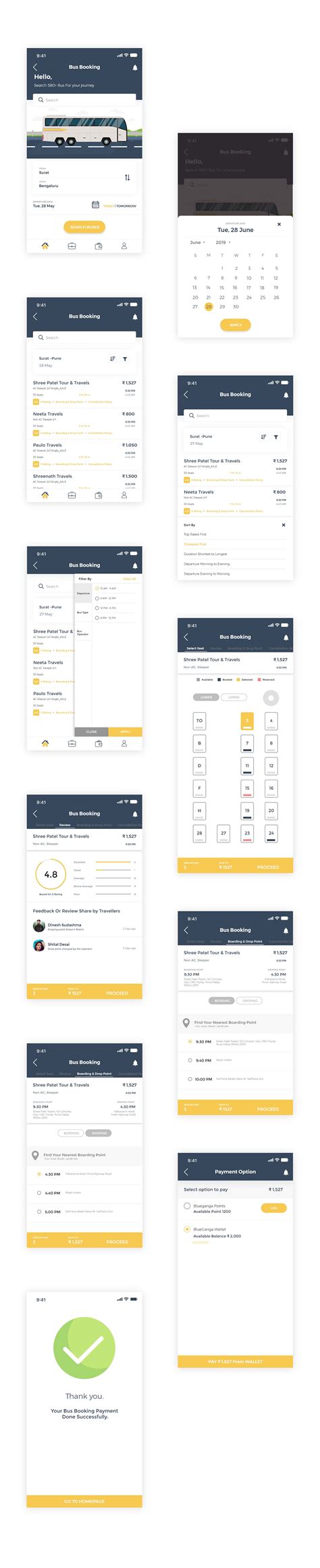Image result for Red Bus App Interface
