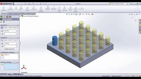 Image result for Linear Component Pattern SolidWorks