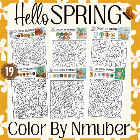 Image result for Color by Number Spring Coloring Pages