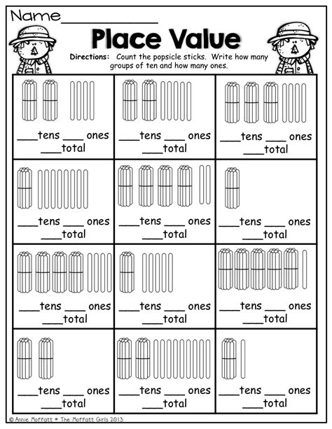 Image result for Math Place Value Worksheets First Grade
