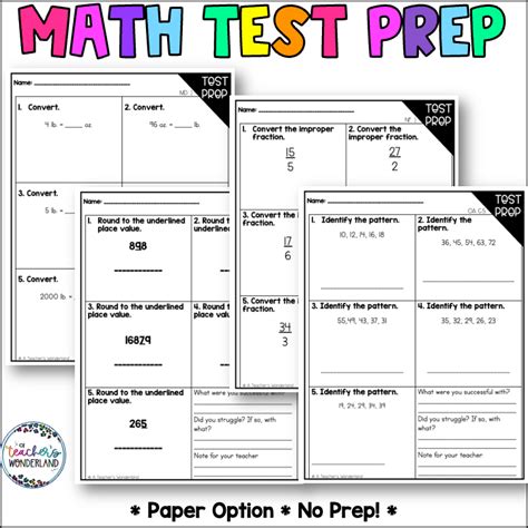 Image result for 4 Grade Math Test Practice