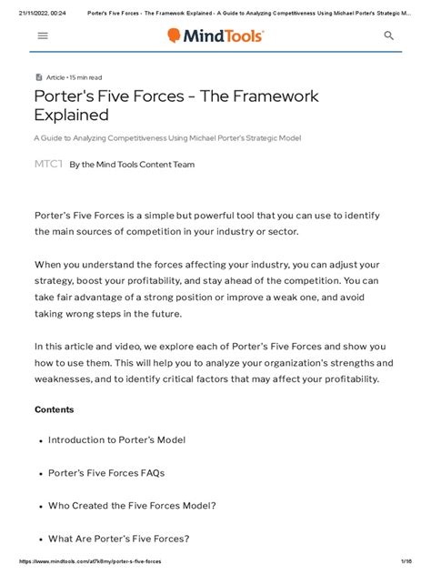 Porter's Five Forces - The Framework Explained - A Guide To Analyzing ...