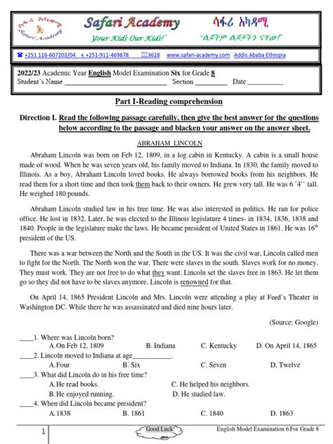 Image result for Model Class 10th Part 8 English