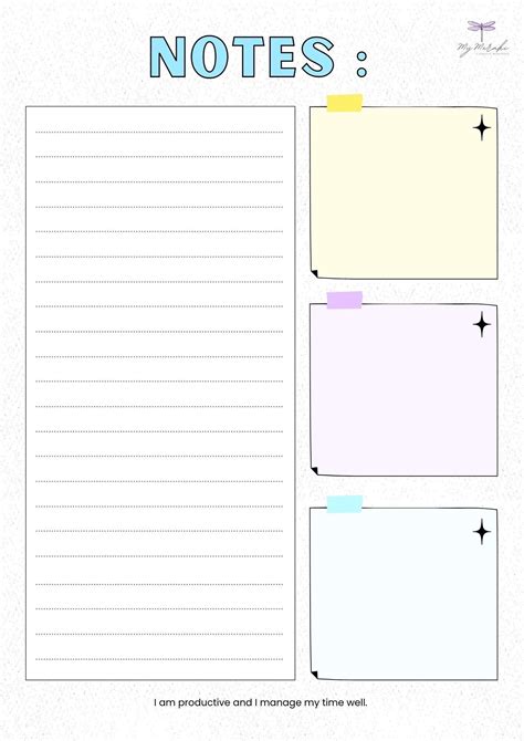 Image result for Free Printable Notes Template