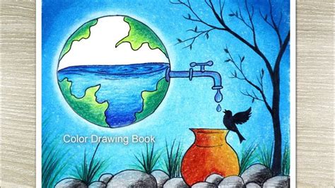 Image result for How to Draw Save Water Drawing