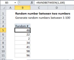 Image result for Excel Random Number Between Range
