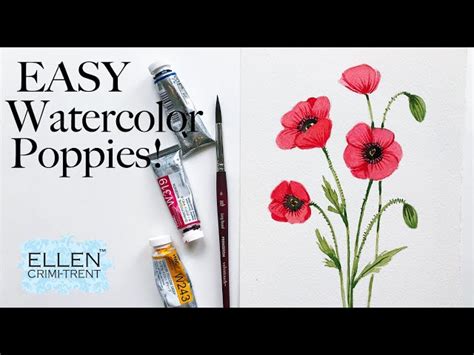 Image result for Watercolour Poppies Tutorial