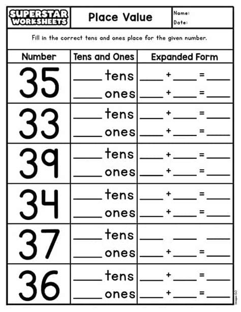 Image result for Math Place Value Worksheets