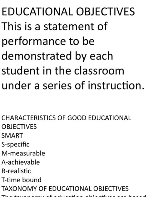 Image result for Different Types of Educational Objectives
