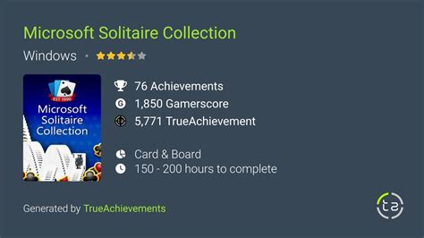 Microsoft Solitaire Collection (UWP) Achievements | TrueAchievements