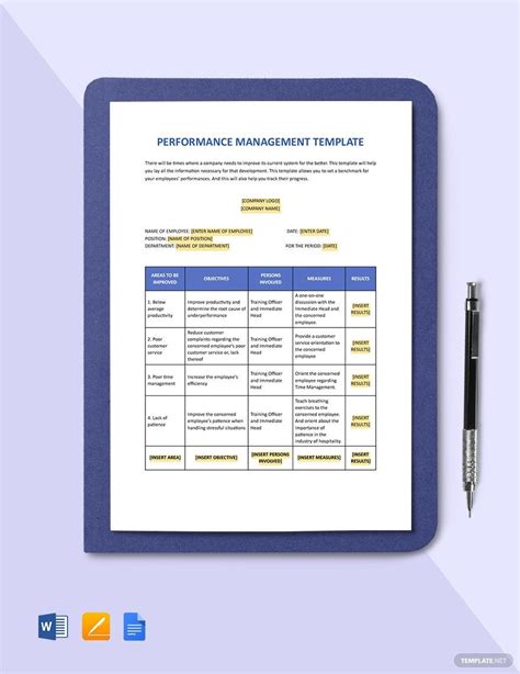 Image result for Performance Management Plan Template