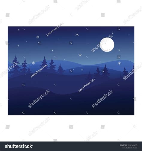 Natural Scenery Wallpaper Vector Illustration Stock Vector (Royalty ...
