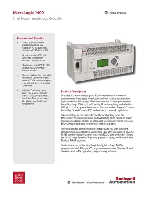 Image result for MicroLogix 1400 Terminal Map