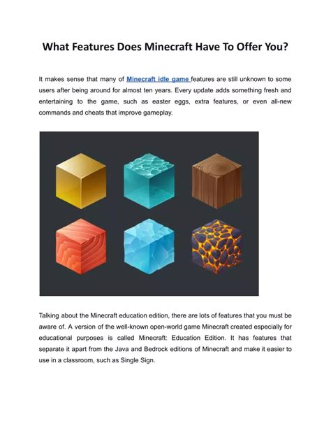 Image result for Minecraft Features