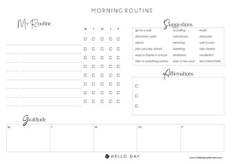 Image result for Morning Routine Print Off