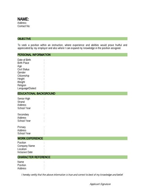 Image result for F Format Resume