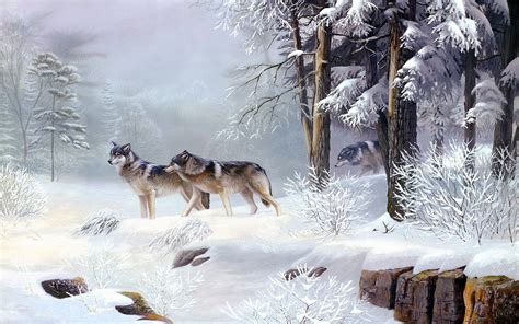 Image result for Wolves in Winter