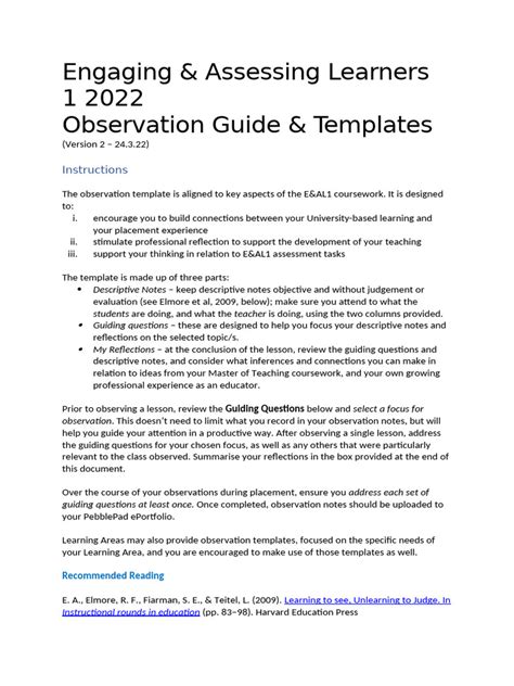 Image result for Lesson Observation Analysis Template
