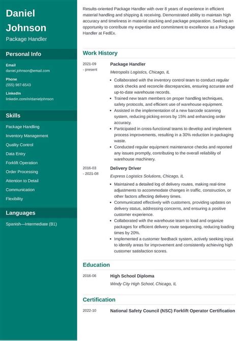 Image result for UPS Driver Resume Examples