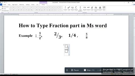 Image result for How to Write a Fraction On a Computer
