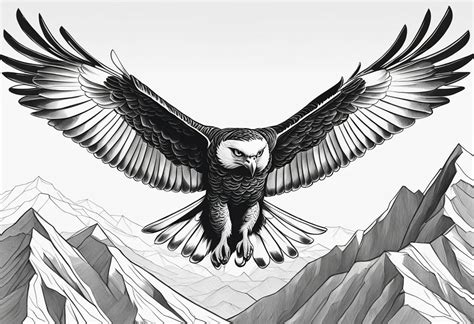 Image result for Native Hawk Drawing