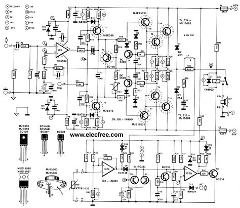 Image result for Transistor Power Amplifier Schematics
