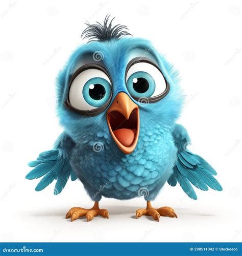 Hello from a Funny Little Blue Bird Stock Photo - Image of design ...