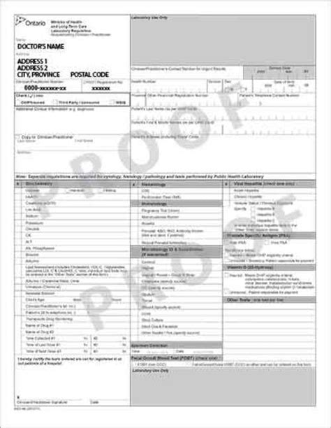 Image result for Blood Test Requisition Form