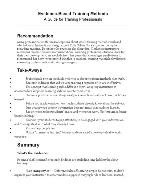 Image result for Evidence-Based Training