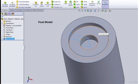 Image result for SolidWorks Revolve Cut for Beginners