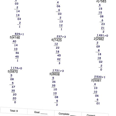 4.NBT.B.6|Learning Long Division Practice Worksheets for Grades 4-5 ...