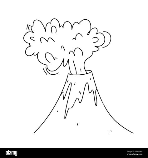Image result for Volcano Drawing
