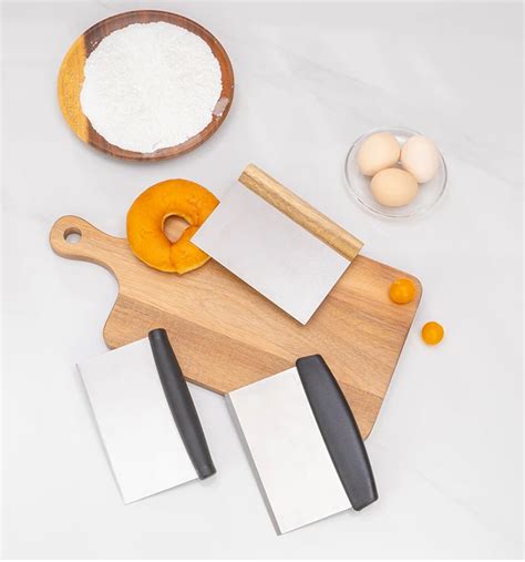 Bench Dough Scraper Tool Kitchen Scraper Stainless Steel Food Scraper ...