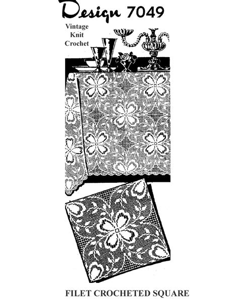 Image result for Filet Crochet Flower Pattern