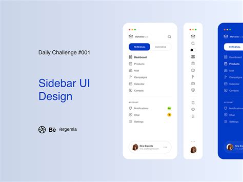 Image result for Sidebar Toggle Button UI Design