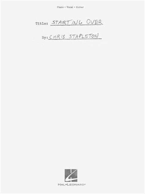 Image result for Starting Over Cover Chris Stapleton